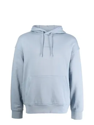 Emporio Armani Pouch-pocket Cotton Hoodie - Blue