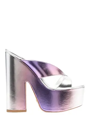 STUART WEITZMAN 160mm Open-toe Metallic Sandals - Purple