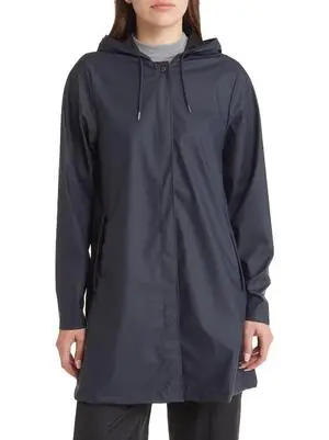 Rains Waterproof A-line Rain Jacket - Navy