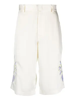 BLUEMARBLE Embroidered Satin Shorts - Neutrals
