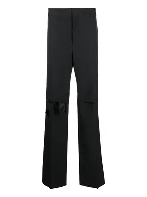 Givenchy Distressed Wool Trousers - Grey
