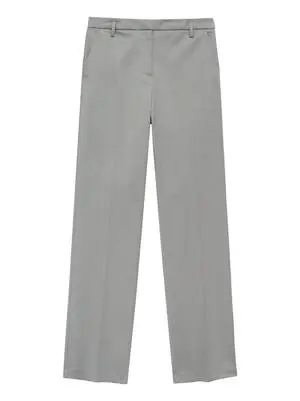 ANINE BING Pressed-crease Straight-leg Trousers - Grey