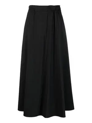 Herno Midi Skirt With Drawstring Waist - Black