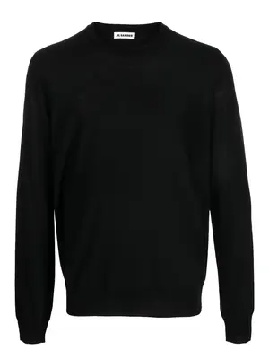 JIL SANDER Crew Neck Jumper - Black