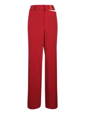 Heron Preston Cut-out Straight-leg Trousers - Red