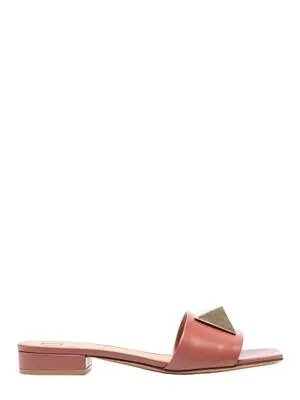 Valentino Garavani One Stud Flat Mules - Brown