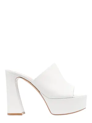 GIANVITO ROSSI 130mm Leather Sandals - White