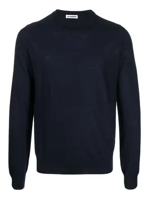 JIL SANDER Crew Neck Jumper - Blue