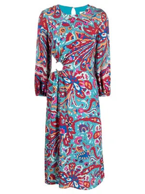 Ba&sh Monica Floral-print Midi Dress - Blue