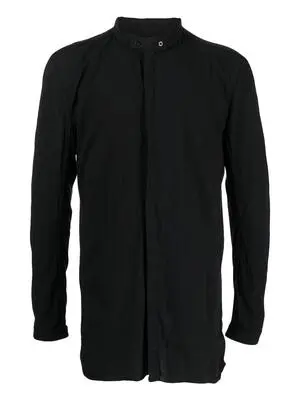 Boris Bidjan Saberi Stand-up-collar Cotton Shirt - Black