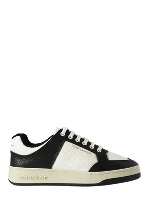 Saint Laurent Sl61 Logo-print Leather Sneakers - White