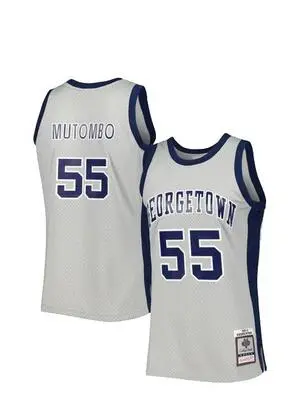 Mitchell & Ness Dikembe Mutombo Georgetown Hoyas 1990/91 Swingman Jersey - Gray