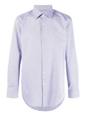 BOSS All-over Micro-print Shirt - Blue
