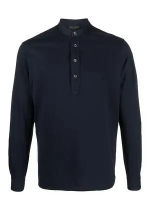 DELL'OGLIO Collarless Polo Shirt