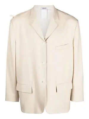 MAGLIANO Patchwork-panel Single-breasted Blazer - Neutrals