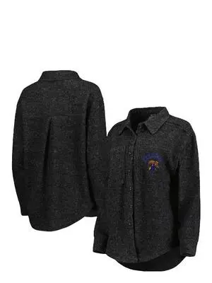 GAMEDAY COUTURE Kentucky Wildcats Tri-blend Button-up Shacket - Black