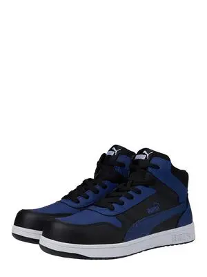 PUMA SAFETY Frontcourt Leather Mid Composite Toe Esd Athletic Shoes - Blue