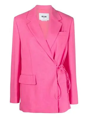 MSGM MSGM Wrap Blazer Pink