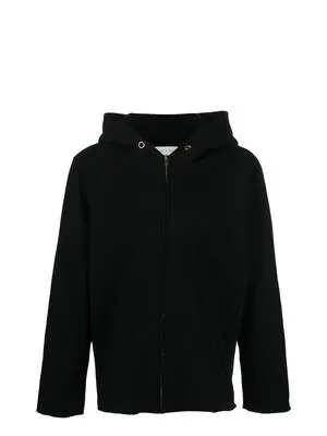LES TIEN Front Zip-fastening Hoodie - Black