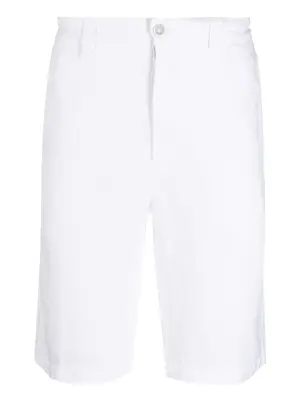 120% Lino Linen Bermuda Shorts - White