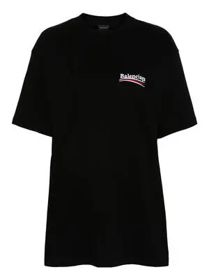 Balenciaga Political Campaign Logo T-shirt - Black