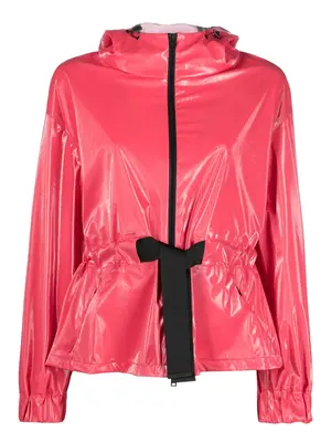 Herno Hooded Cape Jacket - Pink