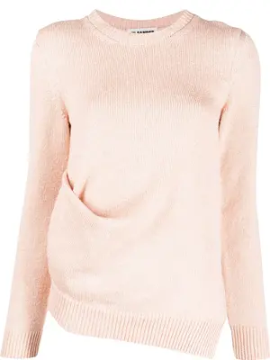 JIL SANDER Fine-knit Long-sleeve Jumper - Pink