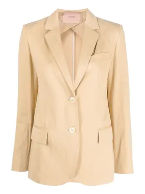 TWINSET Single-breasted Tailored Blazer - Neutrals