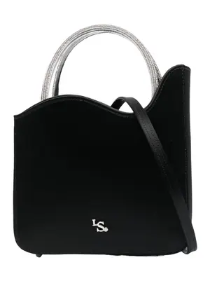 LE SILLA Micro Ivy Satin Bag - Black