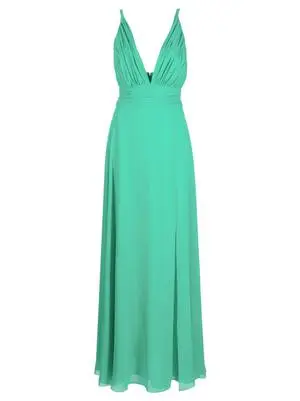 BLANCA VITA V-neck Pleated Gown - Green