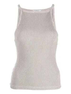 AGOLDE Square-Neck Ribbed-Knit Top