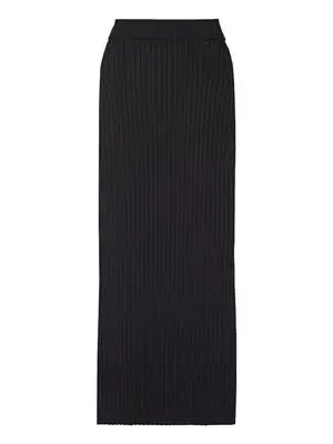 THE ROW The Row Moss Ribbed Silk Maxi Skirt Black