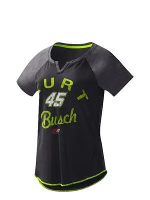 G-III 4HER BY CARL BANKS Kurt Busch Grand Slam Graphic T-shirt - Black