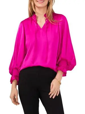 Chaus Balloon Sleeve Peasant Blouse Allure