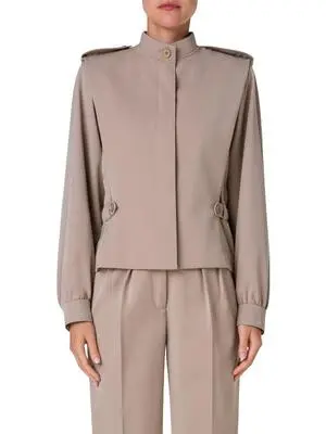 Akris Gregory Virgin Wool Gabardine Jacket - Cardboard