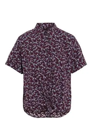 Rag & Bone Tie-front Floral-print Shirt - Burgundy