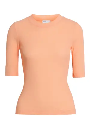 Rosetta Getty Cotton-jersey Top - Peach