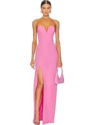 Amanda Uprichard Cherri Gown - Shocking Pink