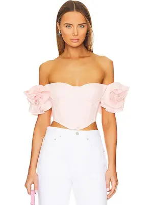 Bardot Sigma Corset Top - Soft Pink