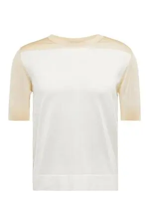 JIL SANDER Oversized Silk T-shirt - White
