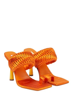 GIA BORGHINI Rosie 1 Satin Sandals - Orange