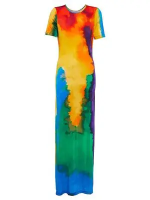 Rabanne Printed Maxi Dress - Black