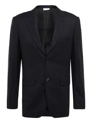 Comme Des Garçons Homme Deux Single-breasted Wool Blazer - Blue