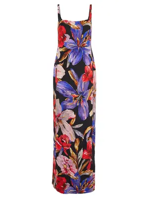 Dries Van Noten Floral Silk-blend Maxi Dress - Multicoloured