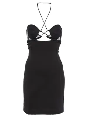 NENSI DOJAKA Cutout Minidress - Black