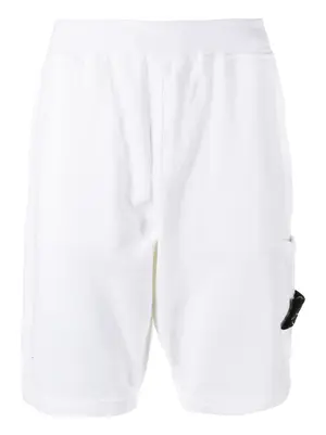 Stone Island Side Logo-patch Shorts - White