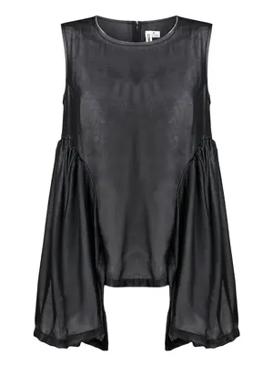 Comme Des Garçons Draped Sleeveless Blouse - Black