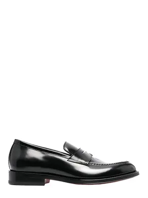 Santoni Almond-toe Loafers - Black