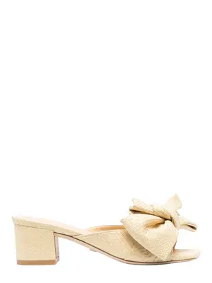 STUART WEITZMAN Loveknot 50 Block Slides - Neutrals