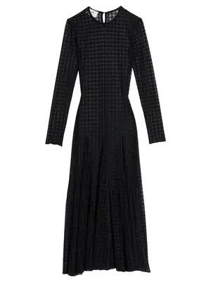 AMI AMI Paris Checked Midi Dress